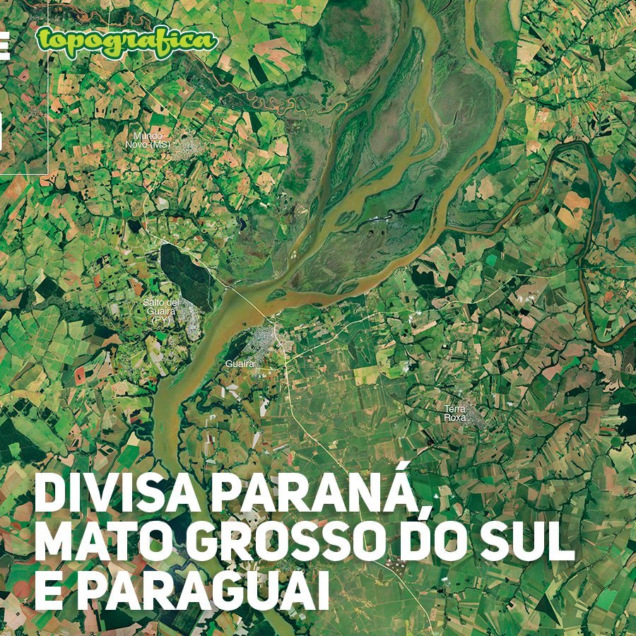 Poster Mapa do Paraná – Lago de itaipu e região Oeste – 21x60cm ...