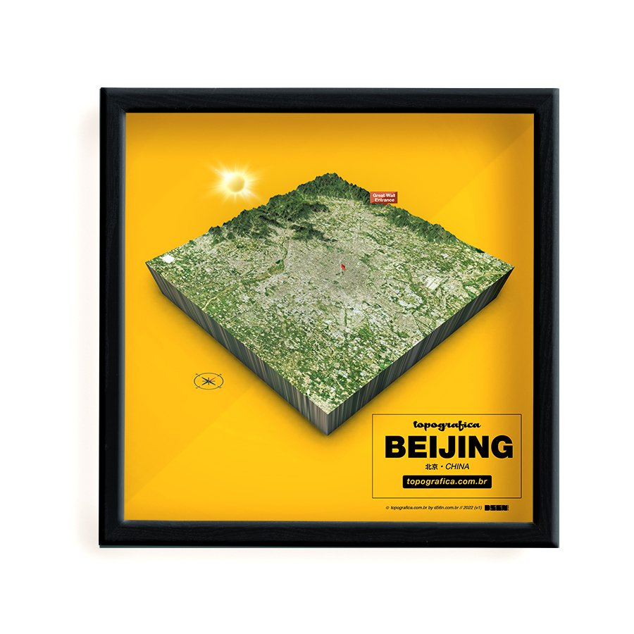 PEQUIM (CHINA) – Mapa 3D infográfico – 1 quadro/posição – TOPOGRAFICA
