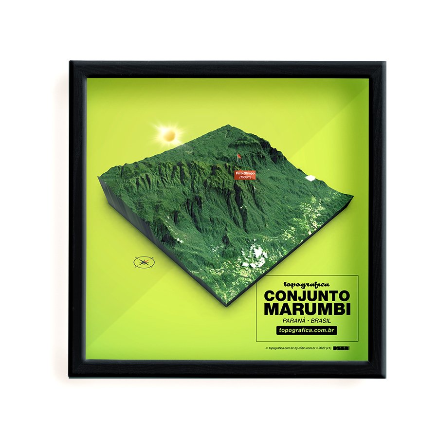 CONJUNTO MARUMBI (PR) – Mapa 3D infográfico – 1 quadro/posição ...